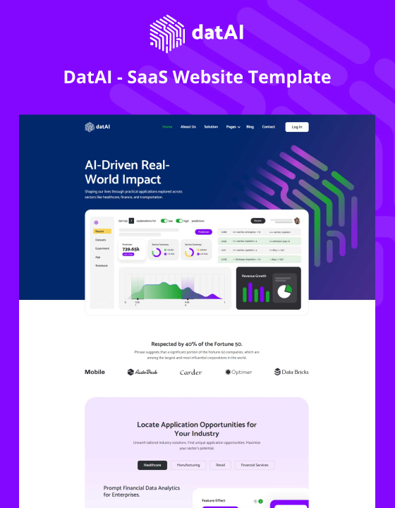 DatAI - SaaS HTML5 Responsive Website Template
