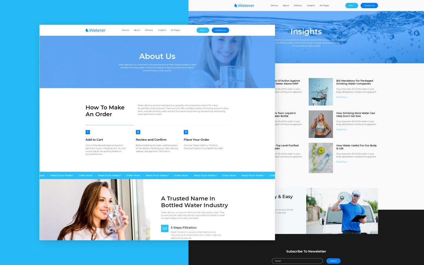 Waterer 128 - Delivery HTML5 Responsive Website Template