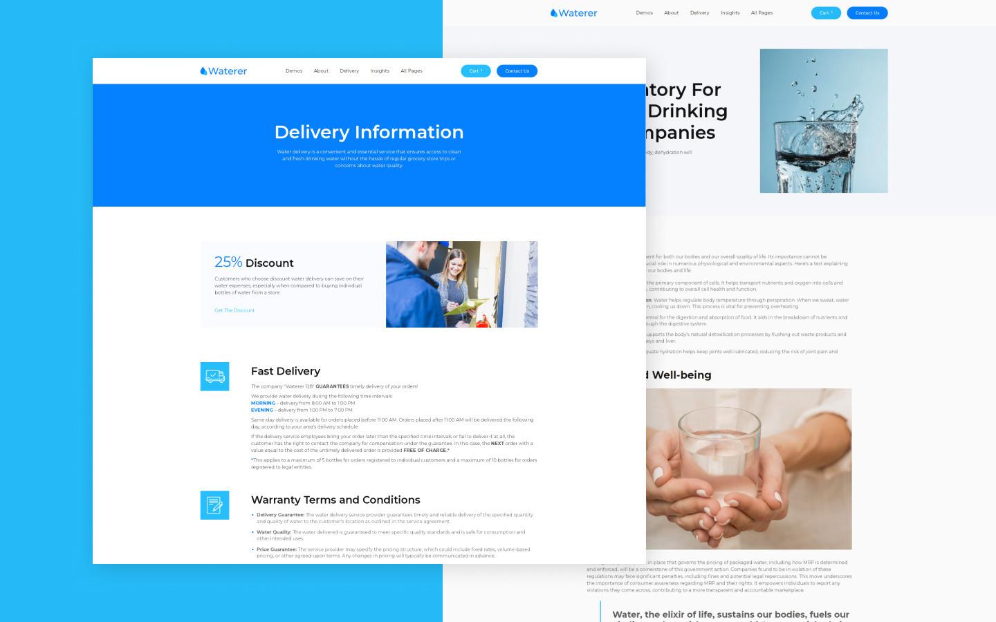 Waterer 128 - Delivery HTML5 Responsive Website Template
