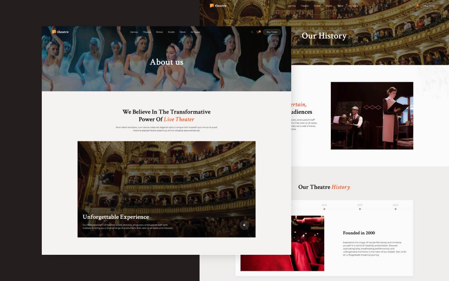 Theatre 128 - Movie HTML5 Responsive Website Template