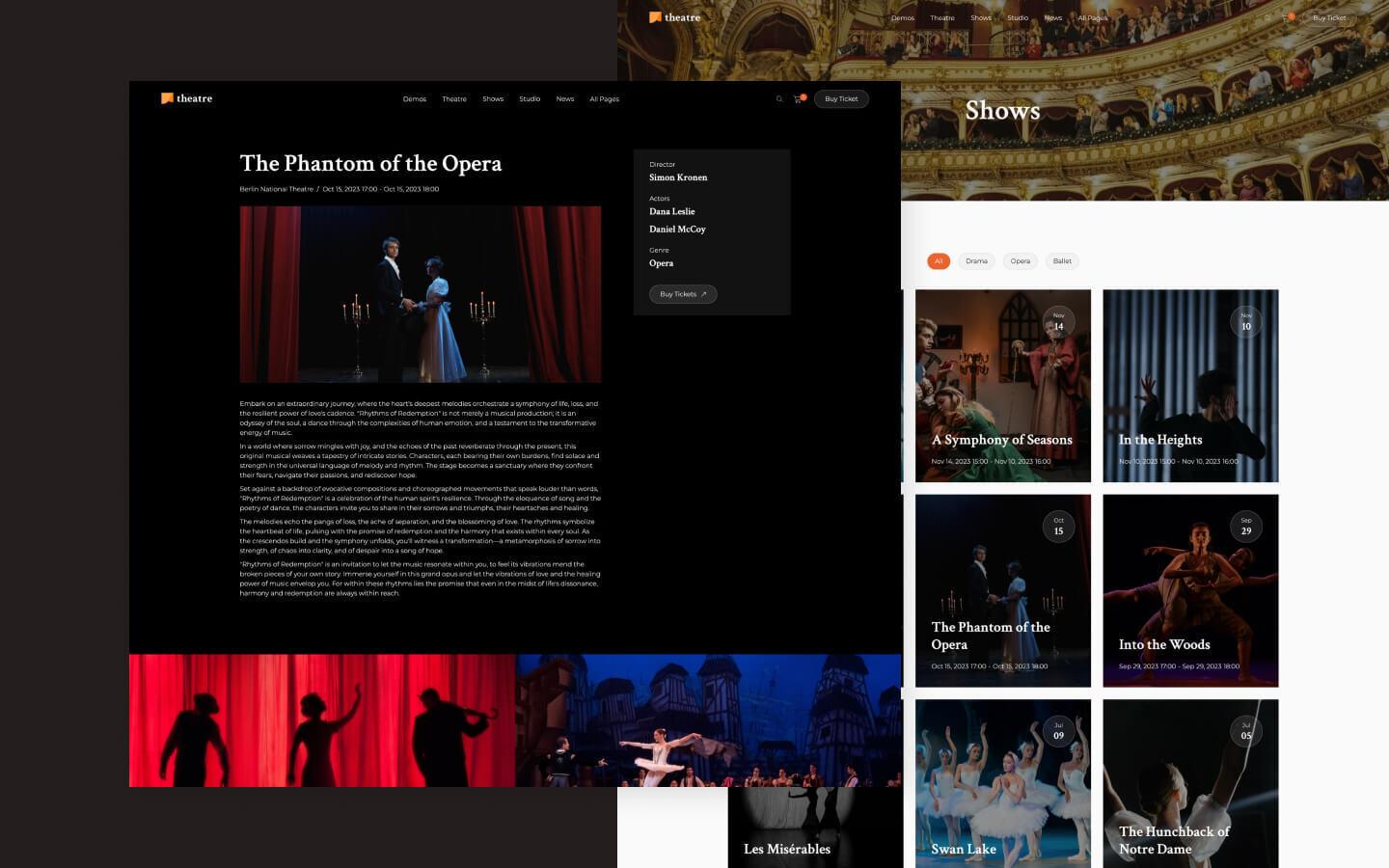 Theatre 128 - Movie HTML5 Responsive Website Template
