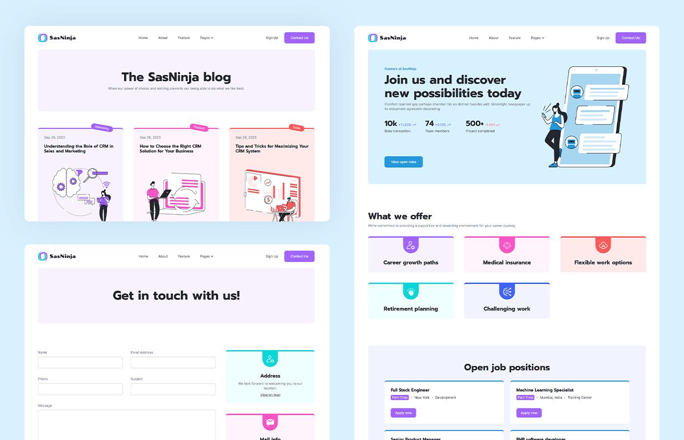Sasninja - Software HTML5 Responsive Website Template