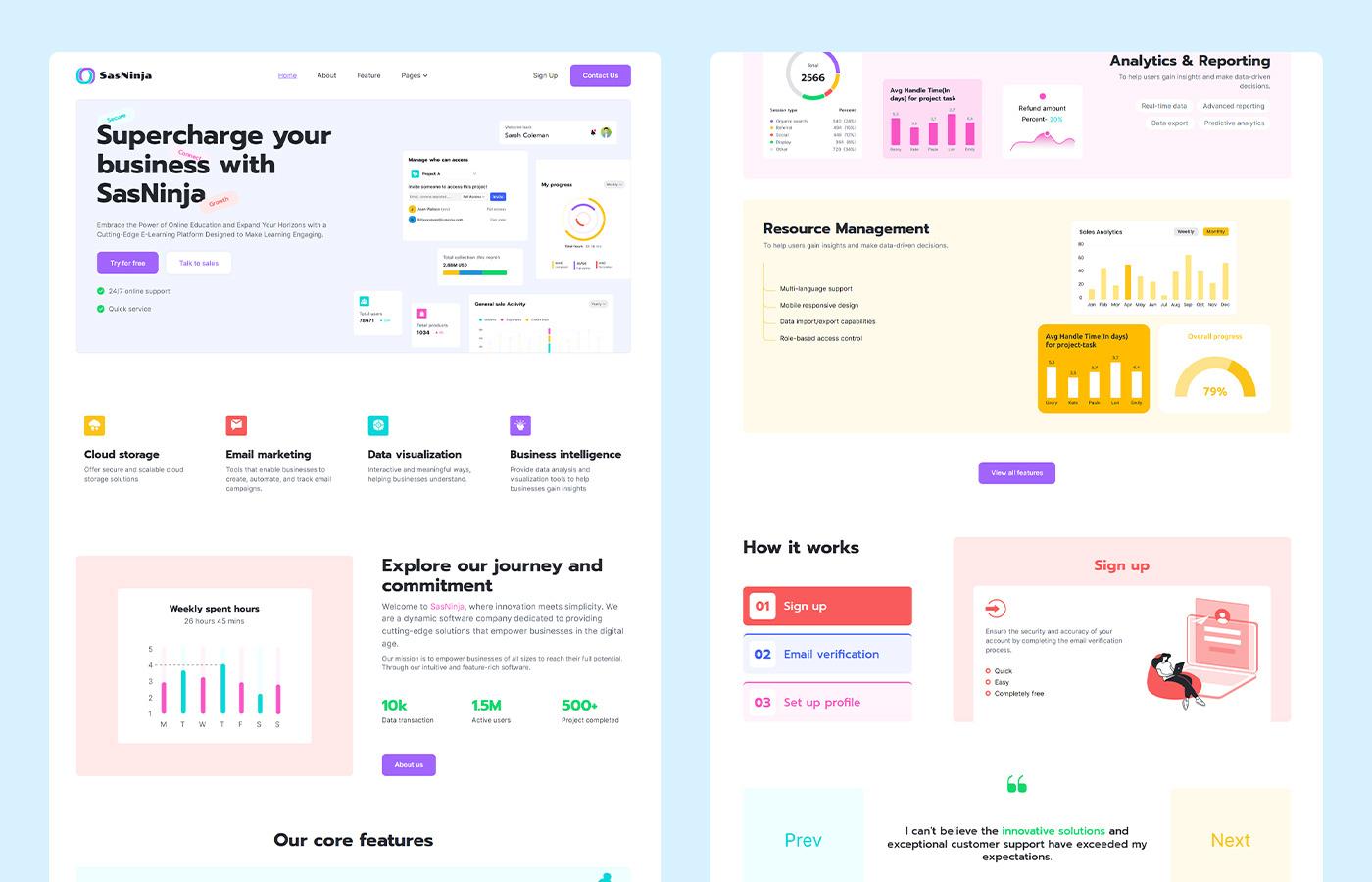 Sasninja - Software HTML5 Responsive Website Template