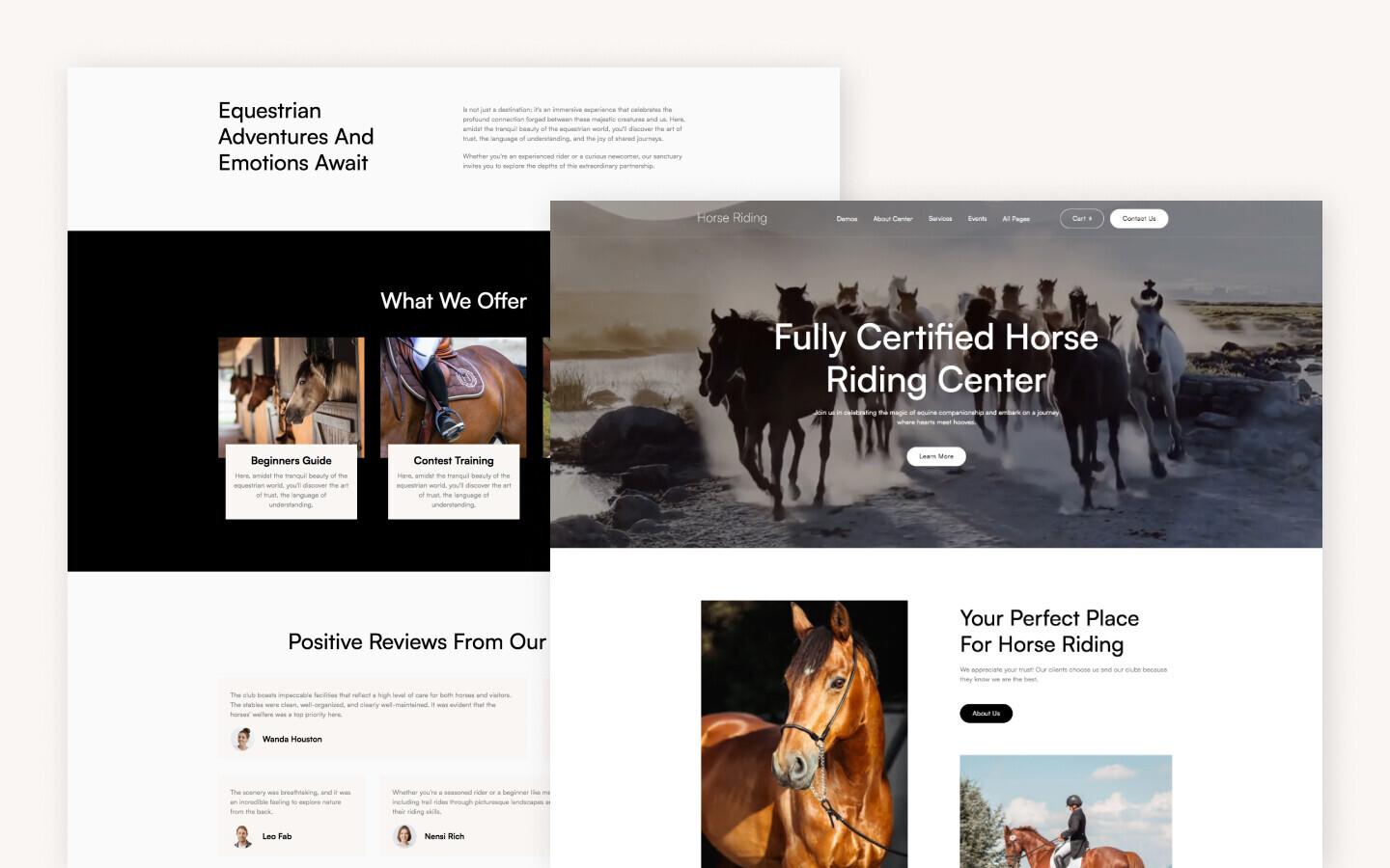Horse Riding - Wellness HTML5 Responsive Website Template