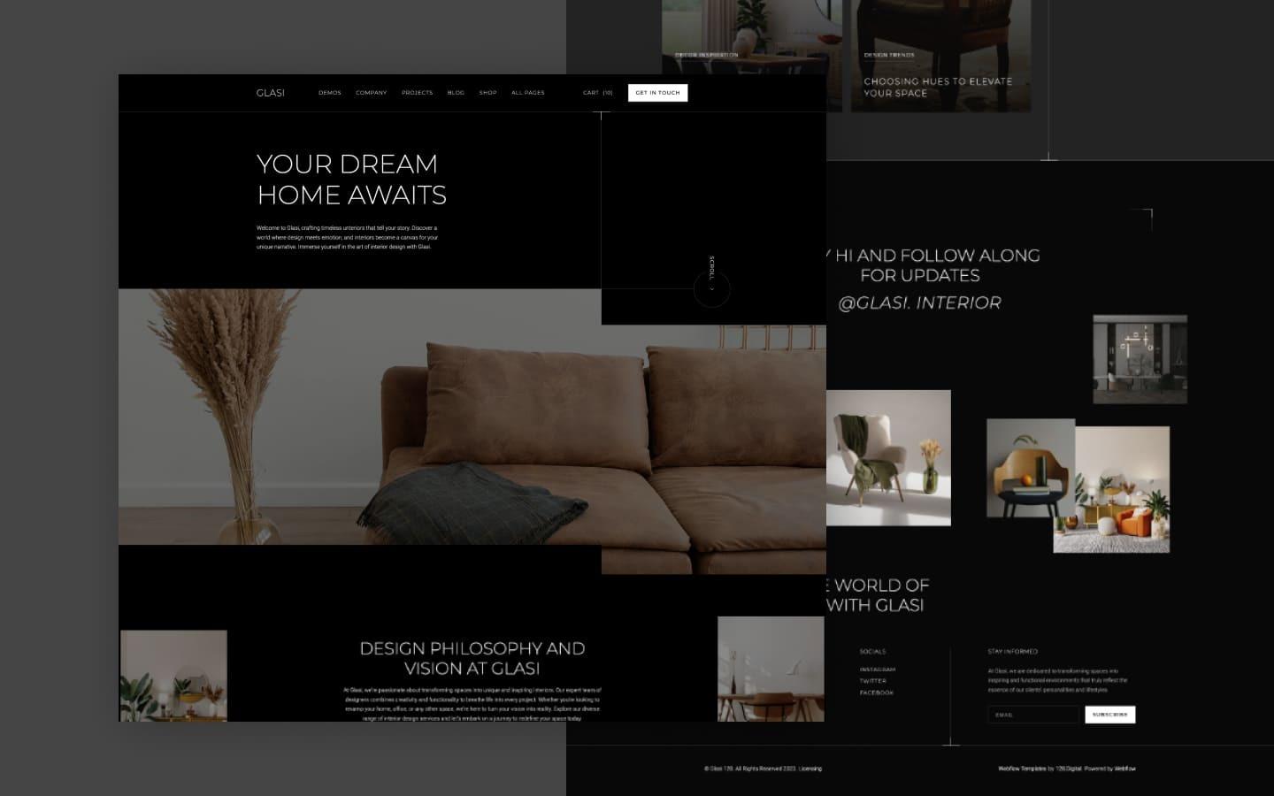 Glasi 128 - Interior design HTML5 Responsive Website Template