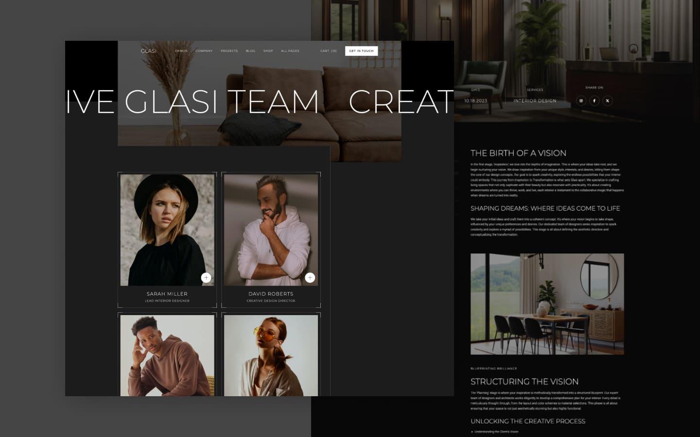 Glasi 128 - Interior design HTML5 Responsive Website Template