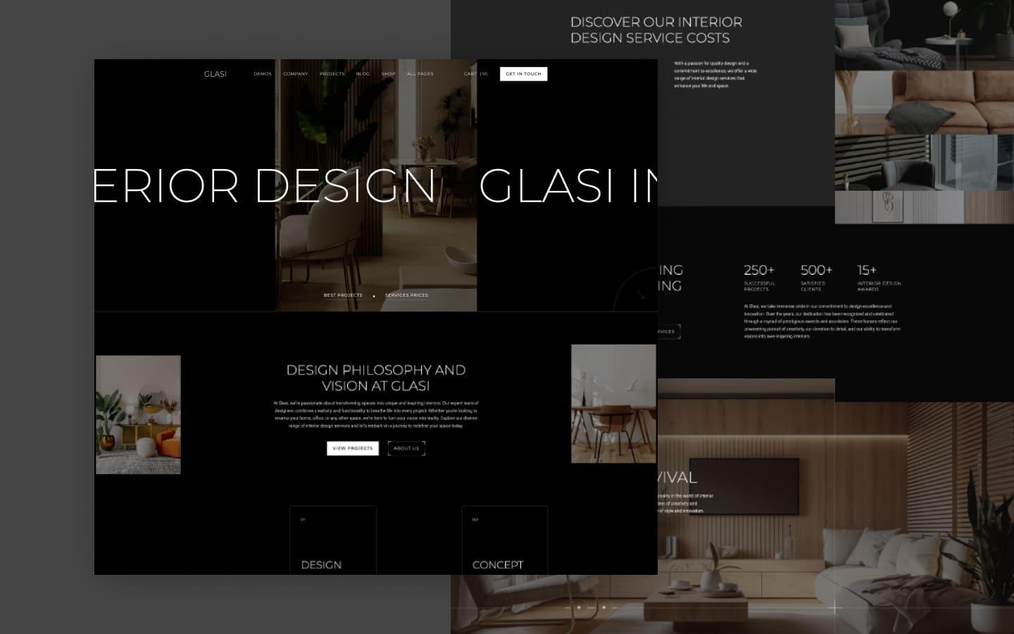 Glasi 128 - Interior design HTML5 Responsive Website Template
