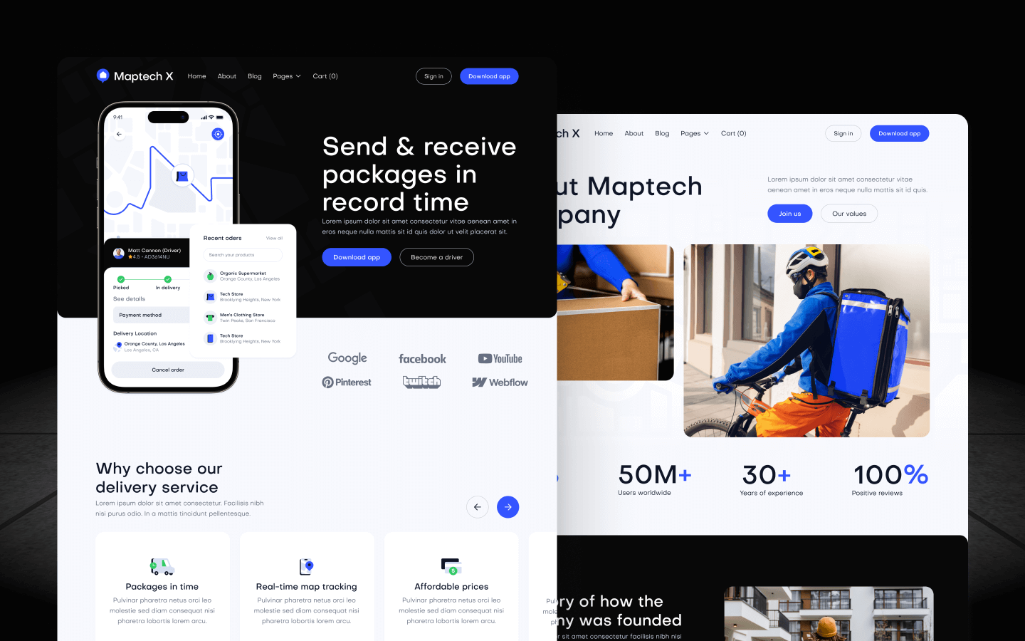 MapTech X - Delivery HTML5 Responsive Website Template