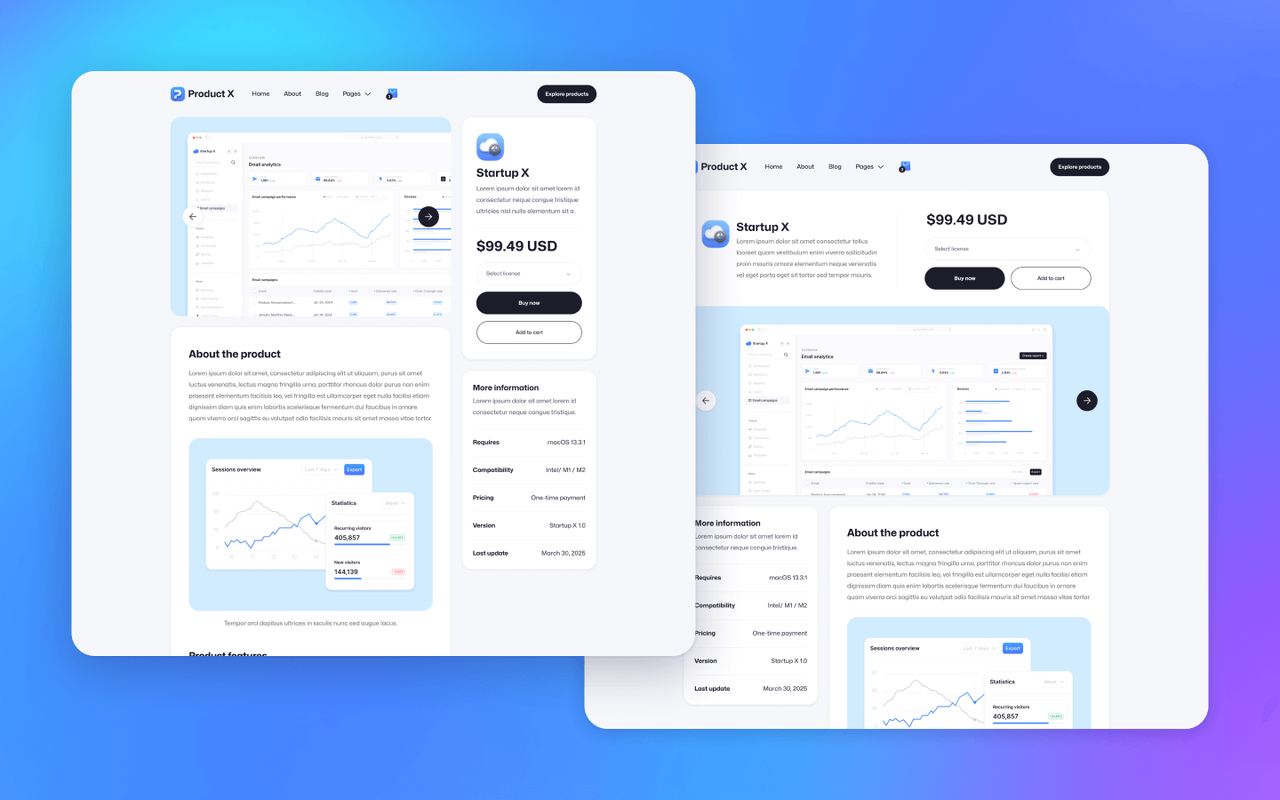 Product X - Shop HTML5 Responsive Website Template