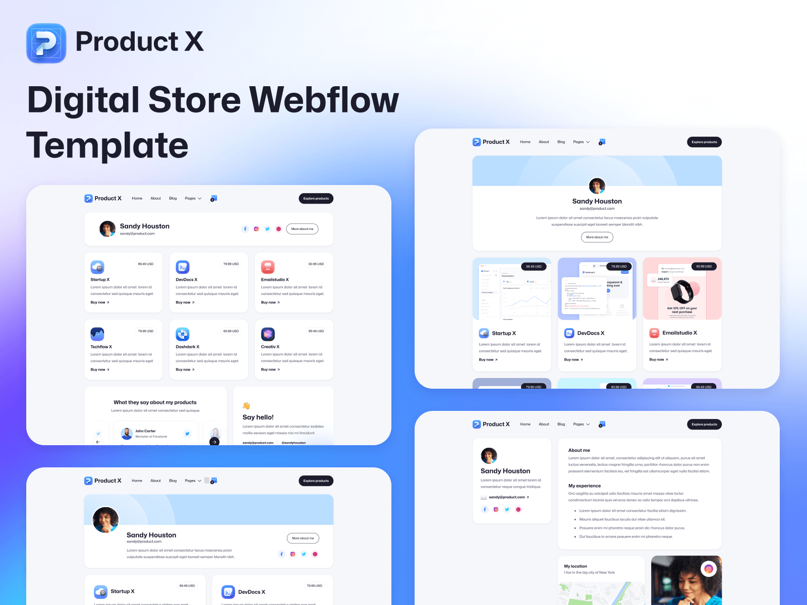 Product X - Shop HTML5 Responsive Website Template