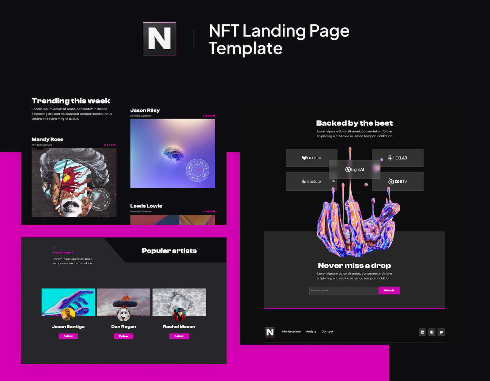 NFT Me - Finance HTML5 Responsive Website Template