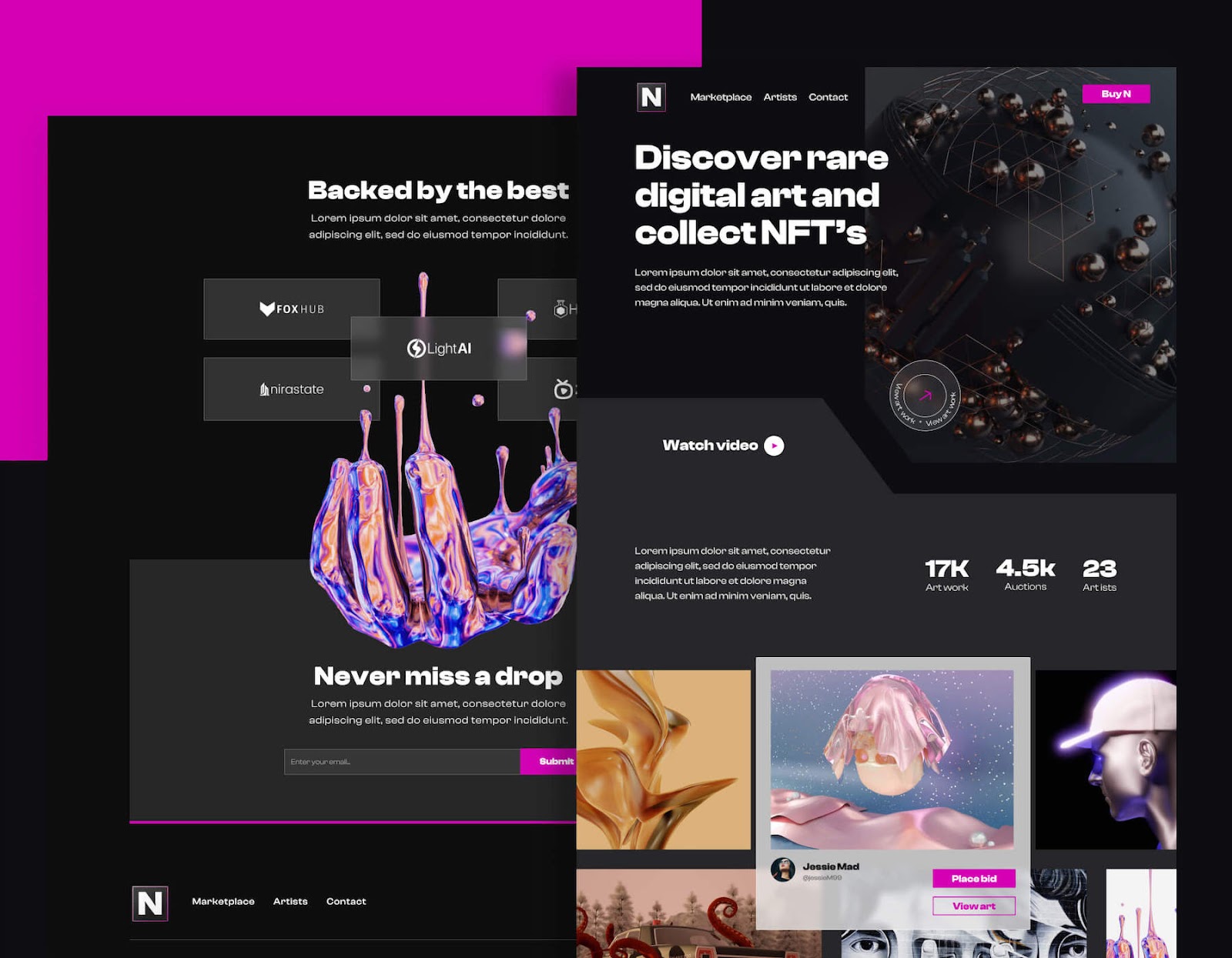 NFT Me - Finance HTML5 Responsive Website Template