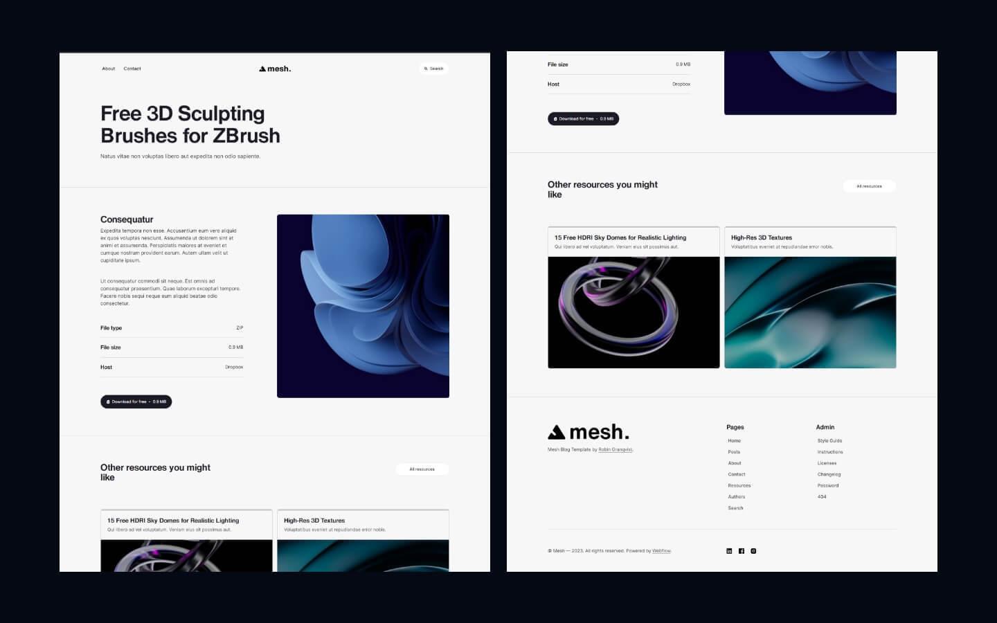 Mesh - Blog HTML5 Responsive Website Template