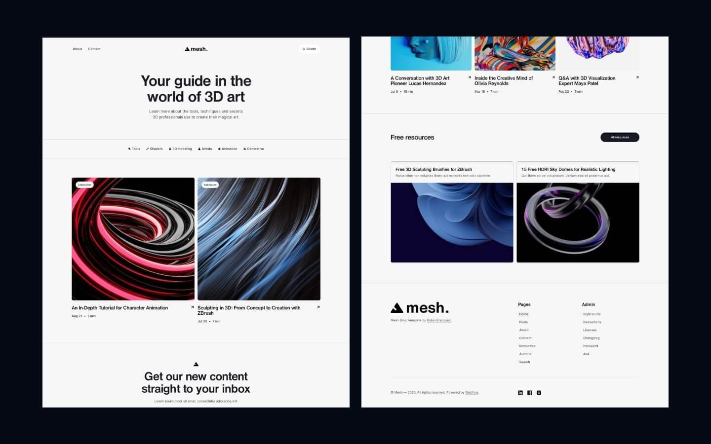 Mesh - Blog HTML5 Responsive Website Template