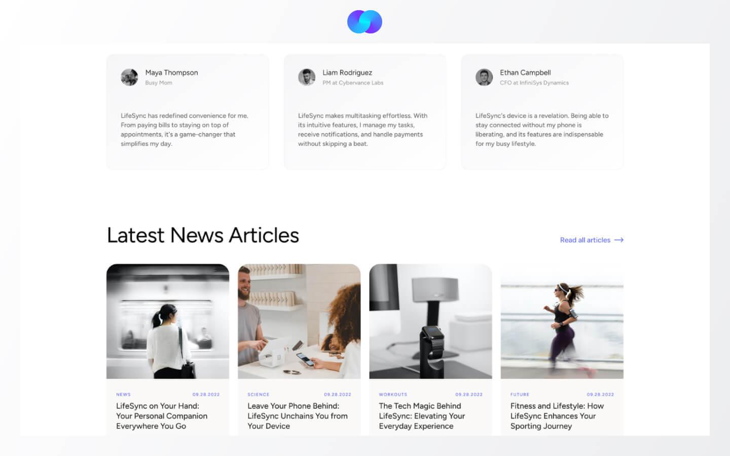LifeSync - App HTML5 Responsive Website Template