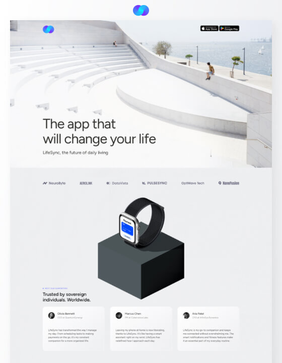 LifeSync - App HTML5 Responsive Website Template