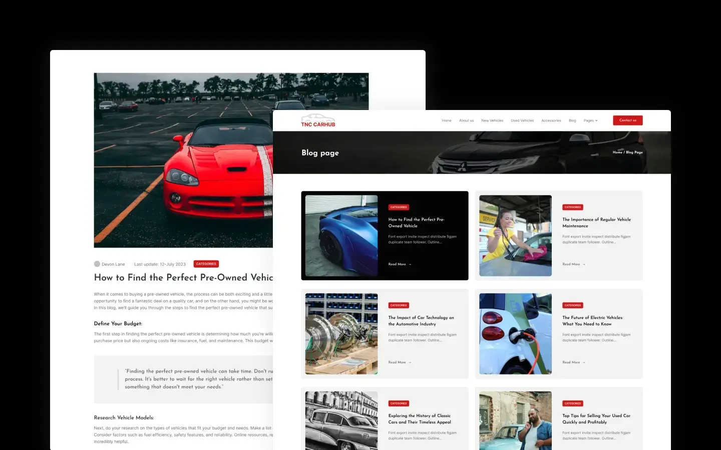TNC CarHub Ecommerce - Cars HTML5 Responsive Website Template