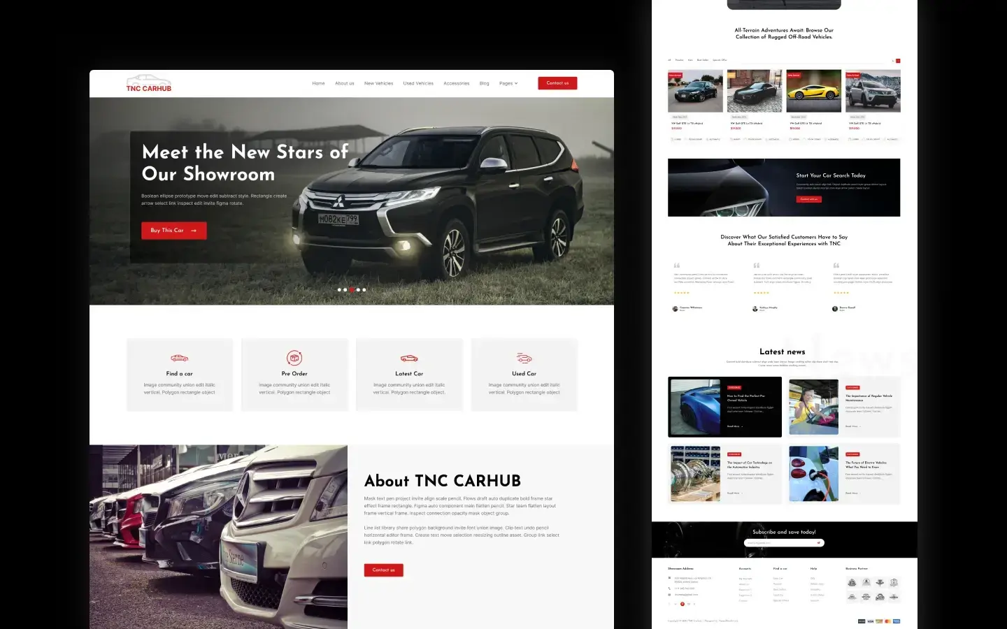 TNC CarHub Ecommerce - Cars HTML5 Responsive Website Template