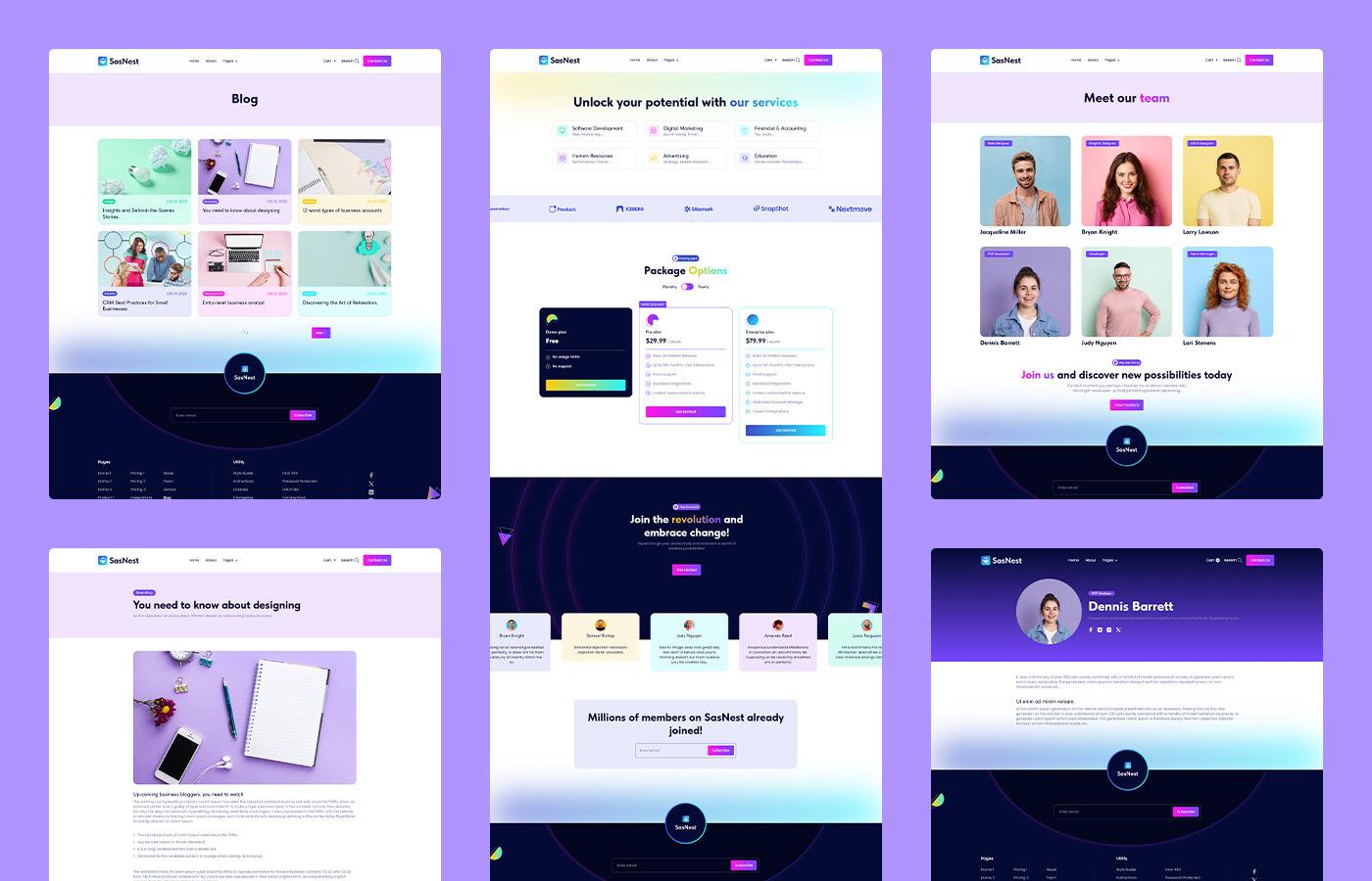 Sasnest - SaaS HTML5 Responsive Website Template