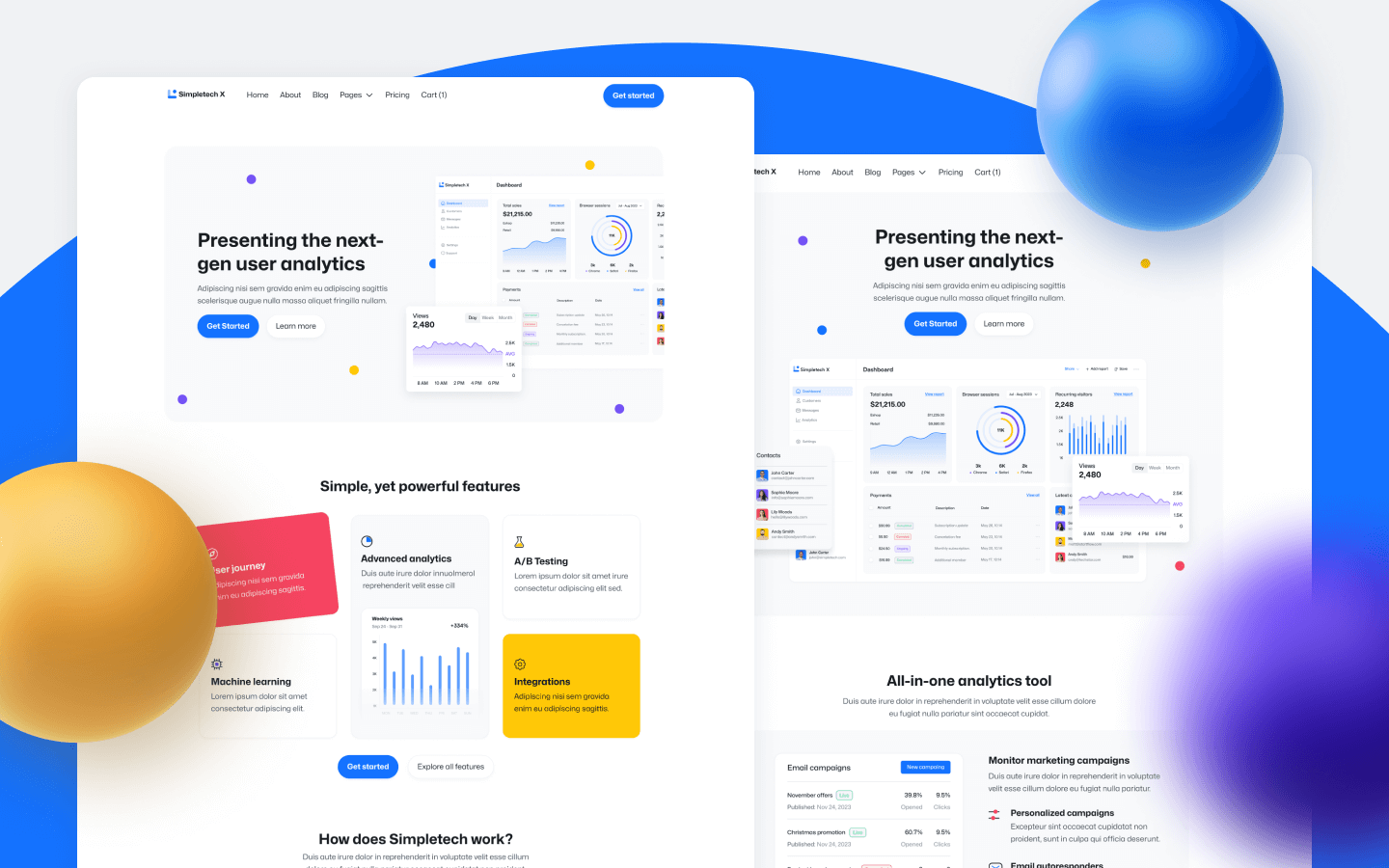 Simpletech X - Startup HTML5 Responsive Website Template