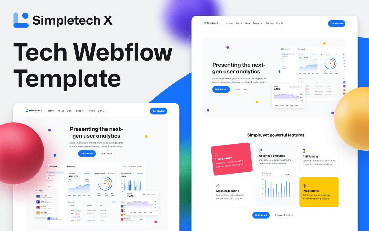 Simpletech X - Startup HTML5 Responsive Website Template