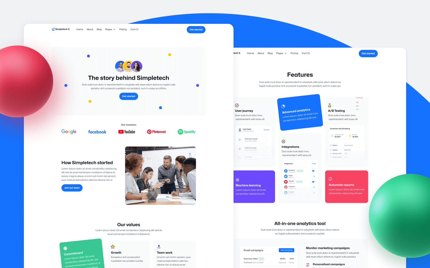 Simpletech X - Startup HTML5 Responsive Website Template