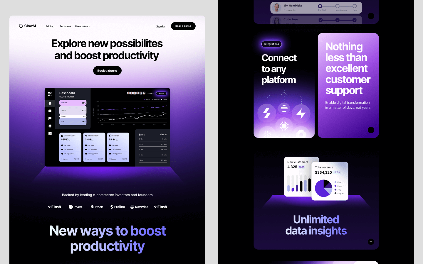 GlowAI - Marketing HTML5 Responsive Website Template