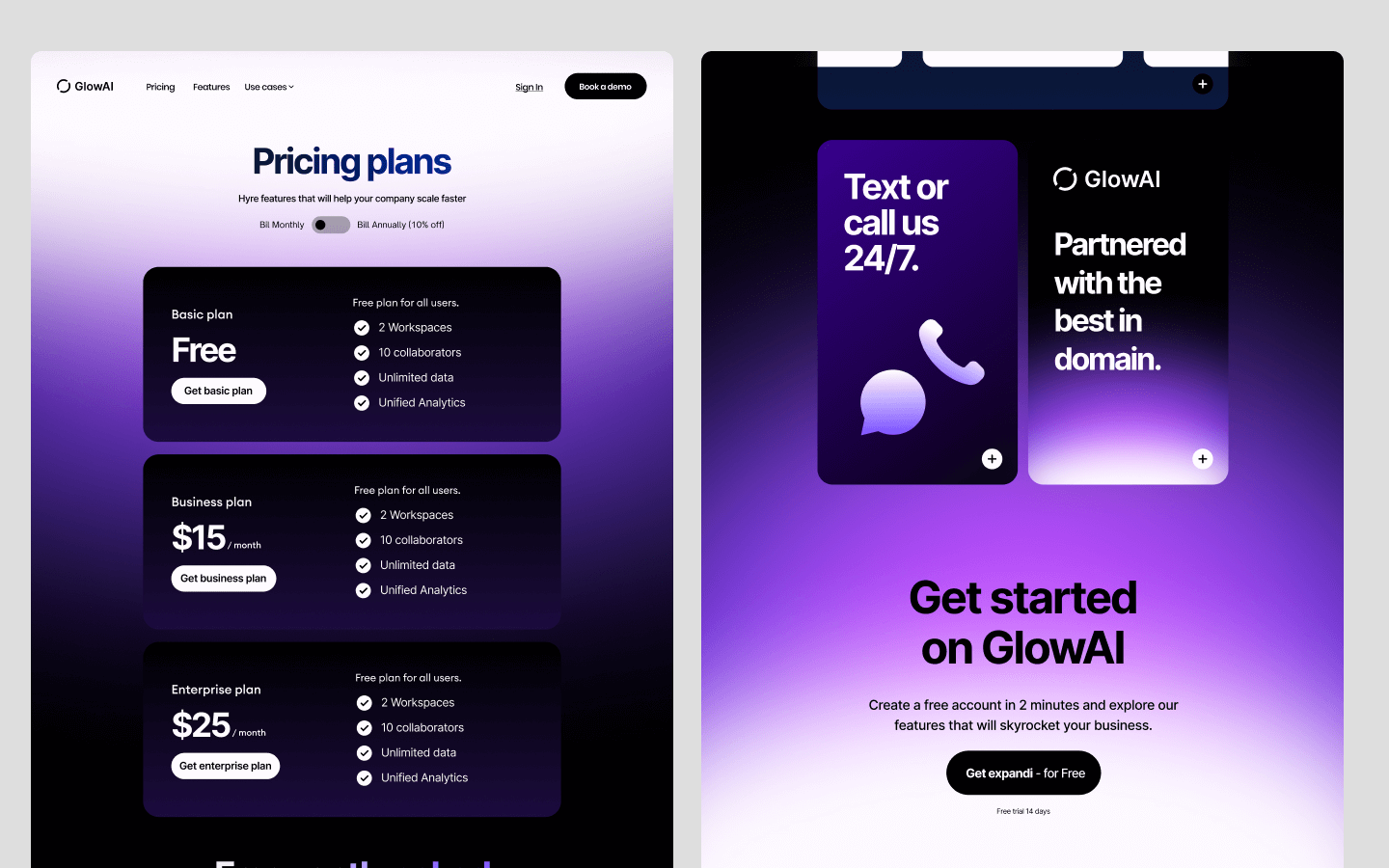 GlowAI - Marketing HTML5 Responsive Website Template