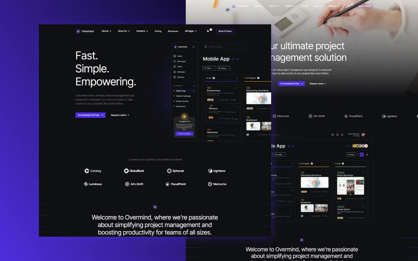 Overmind 128 - SaaS HTML5 Responsive Website Template