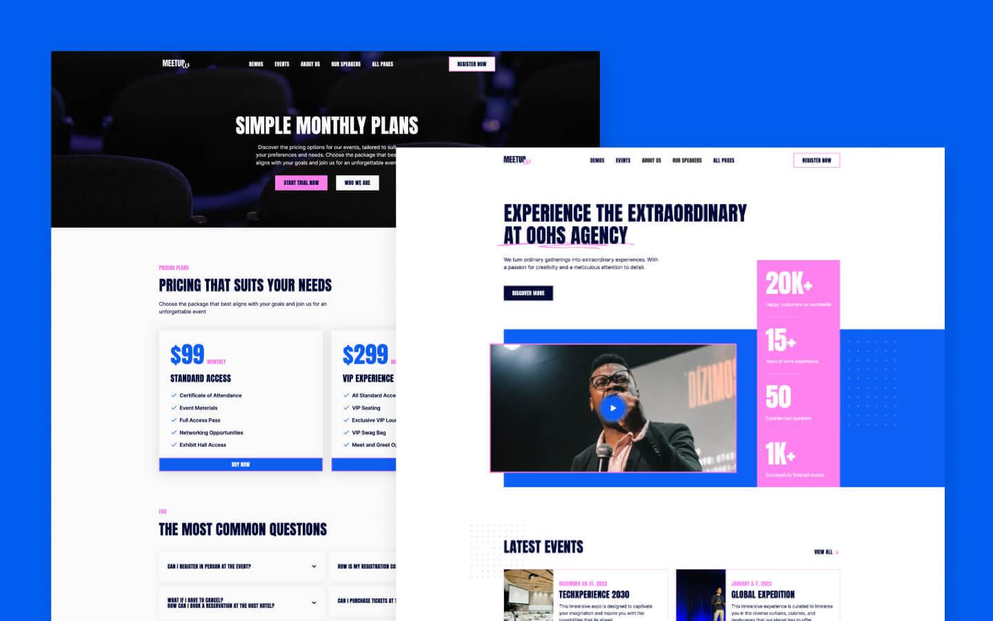 Meetup W - Event HTML5 Responsive Website Template