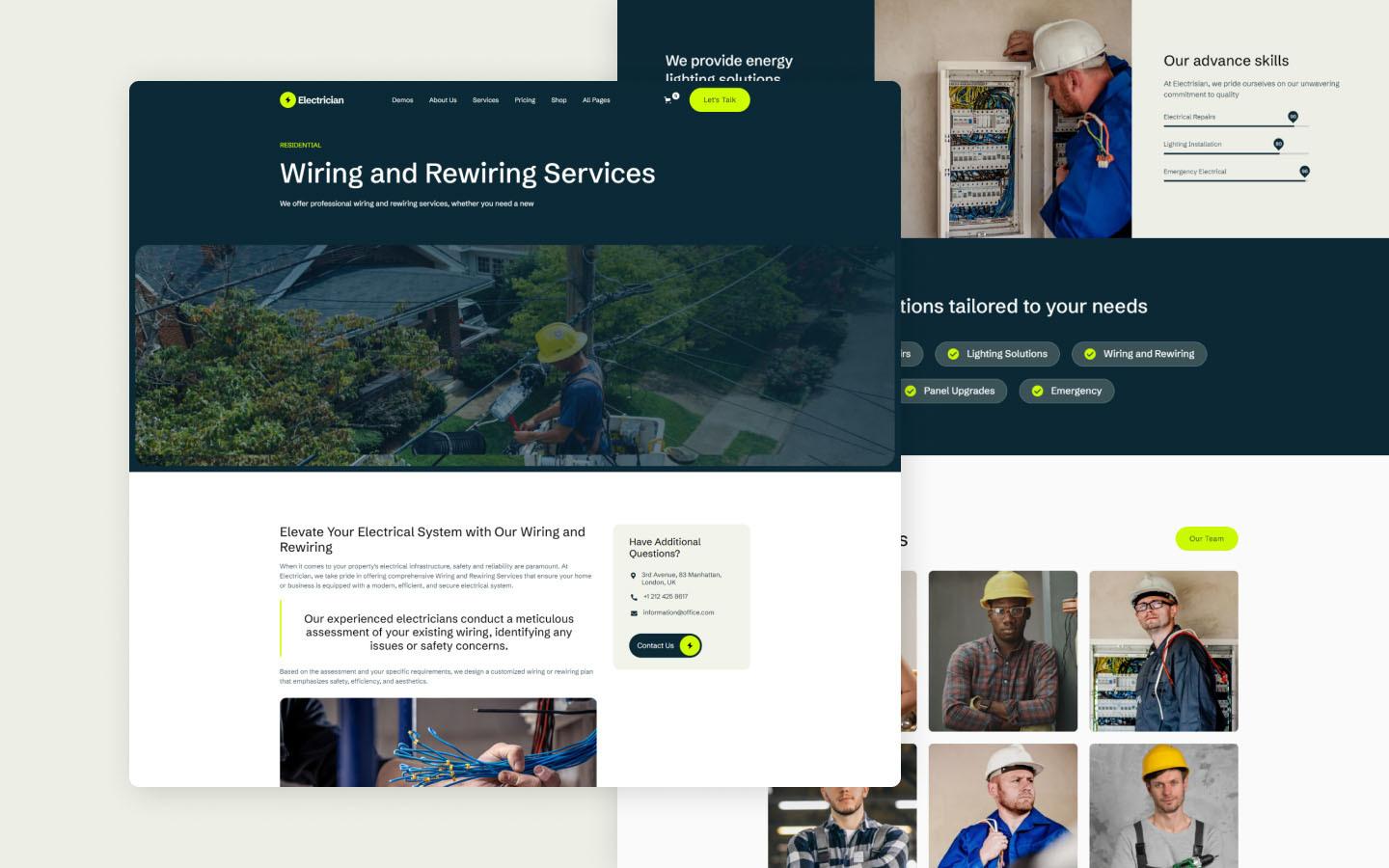 Electrician 128 - Small Business HTML5 Responsive Website Template