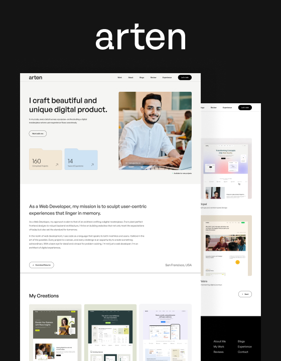 Arten - Portfolio HTML5 Responsive Website Template