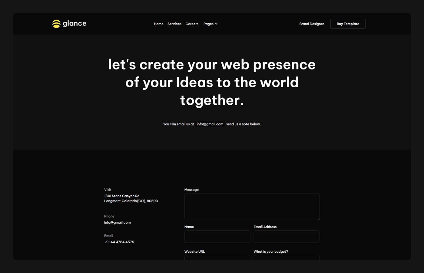 Glance - Agency HTML5 Responsive Website Template