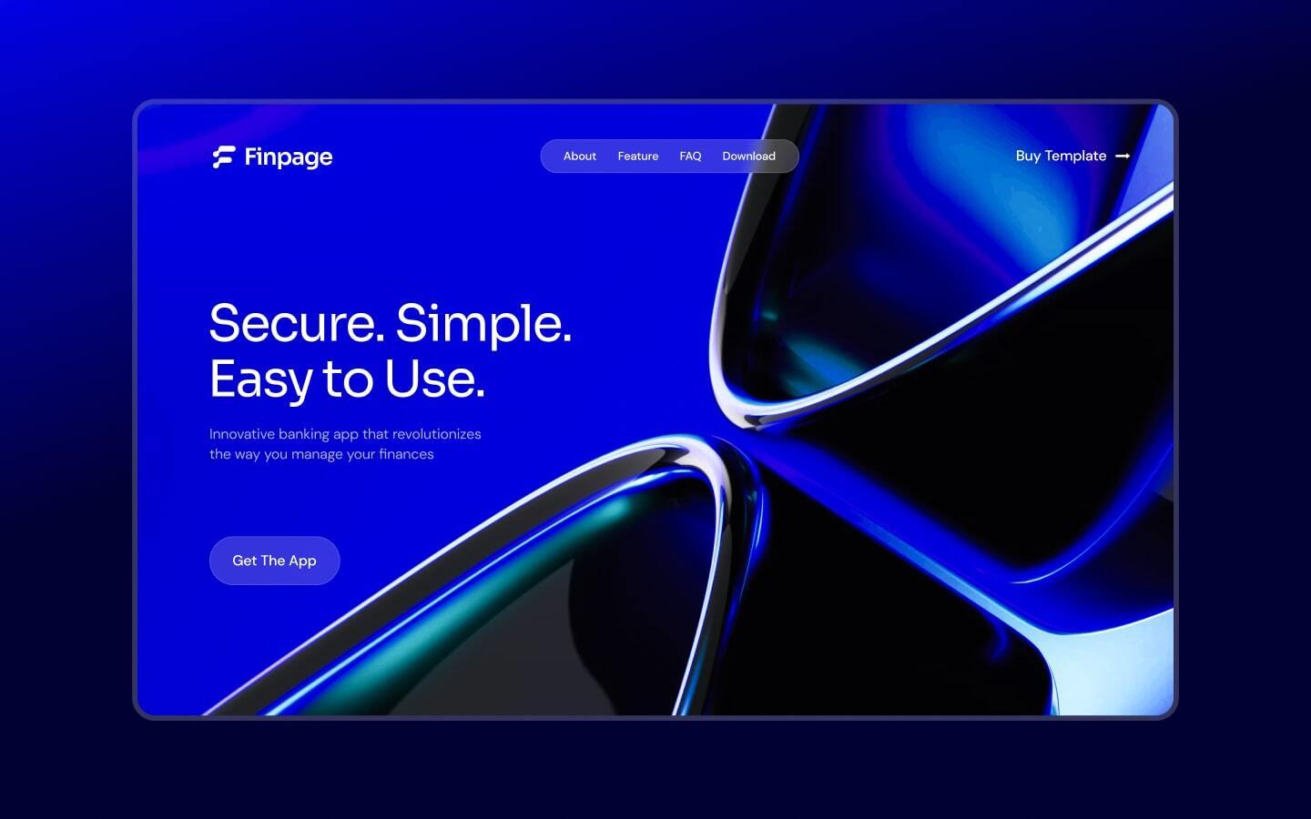 Finpage - App HTML5 Responsive Website Template