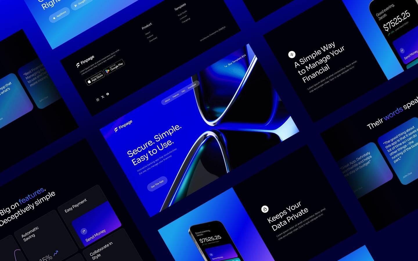 Finpage - App HTML5 Responsive Website Template
