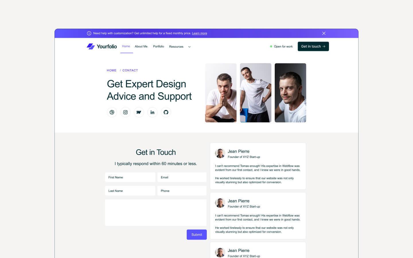 Yourfolio - Portfolio HTML5 Responsive Website Template