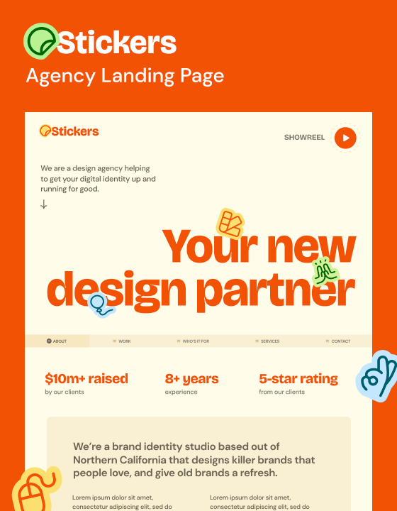 Stickers - Portfolio HTML5 Responsive Website Template