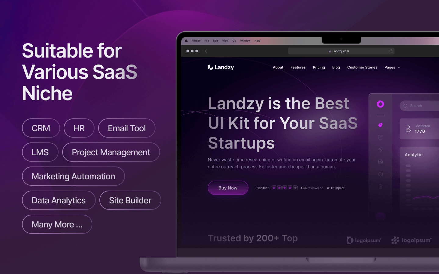 Landzy - SaaS HTML5 Responsive Website Template
