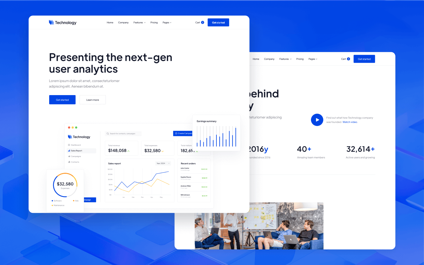 Technology - Startup HTML5 Responsive Website Template