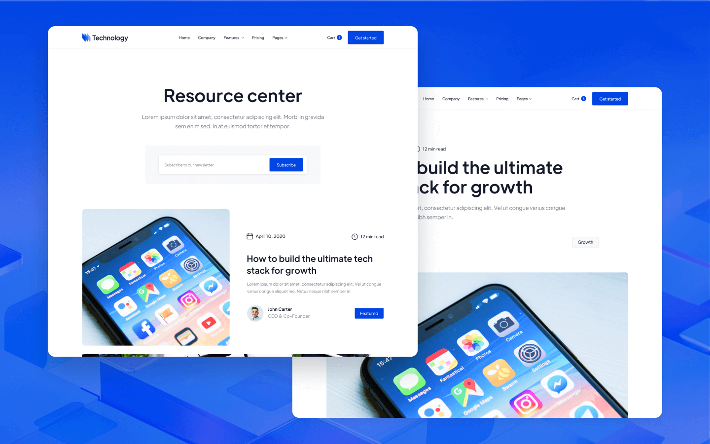 Technology - Startup HTML5 Responsive Website Template