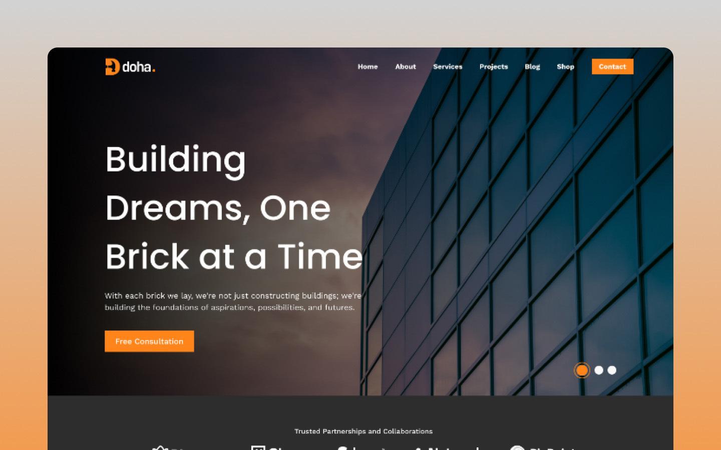Doha - Construction HTML5 Responsive Website Template