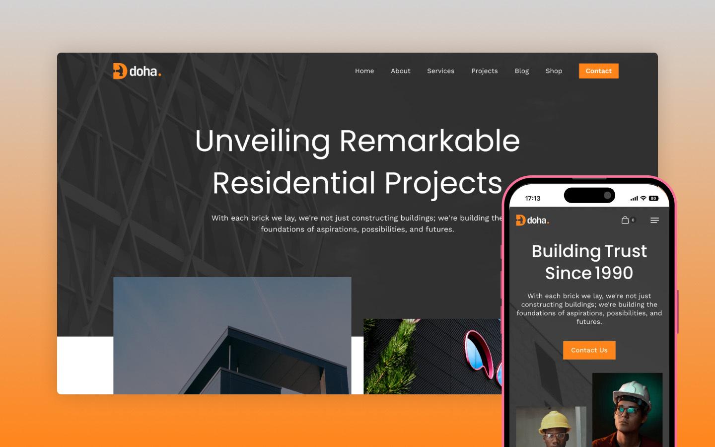Doha - Construction HTML5 Responsive Website Template