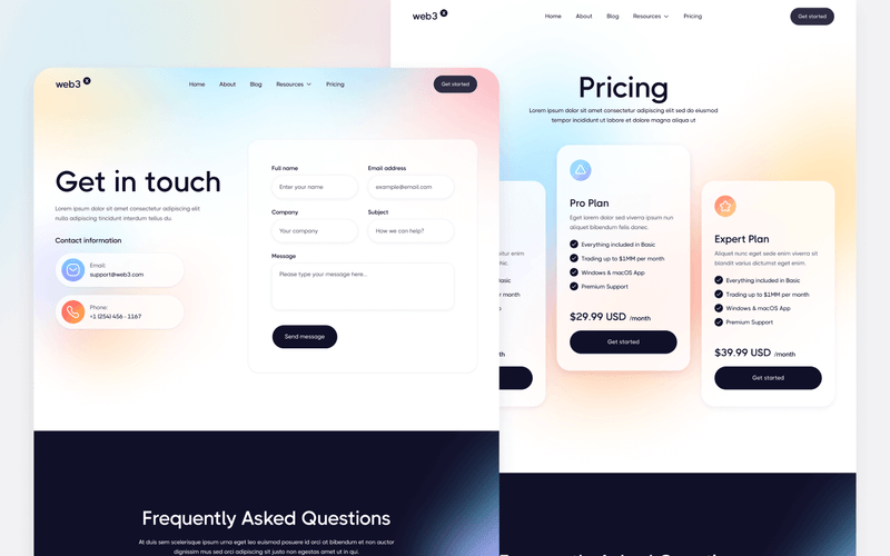 Web3 X - App HTML5 Responsive Website Template