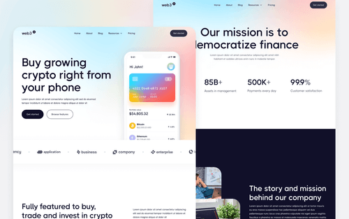 Web3 X - App HTML5 Responsive Website Template