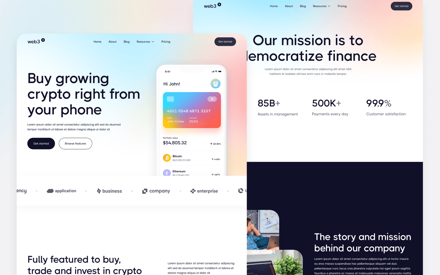 Web3 X - App HTML5 Responsive Website Template