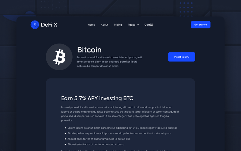 DeFi X - App HTML5 Responsive Website Template