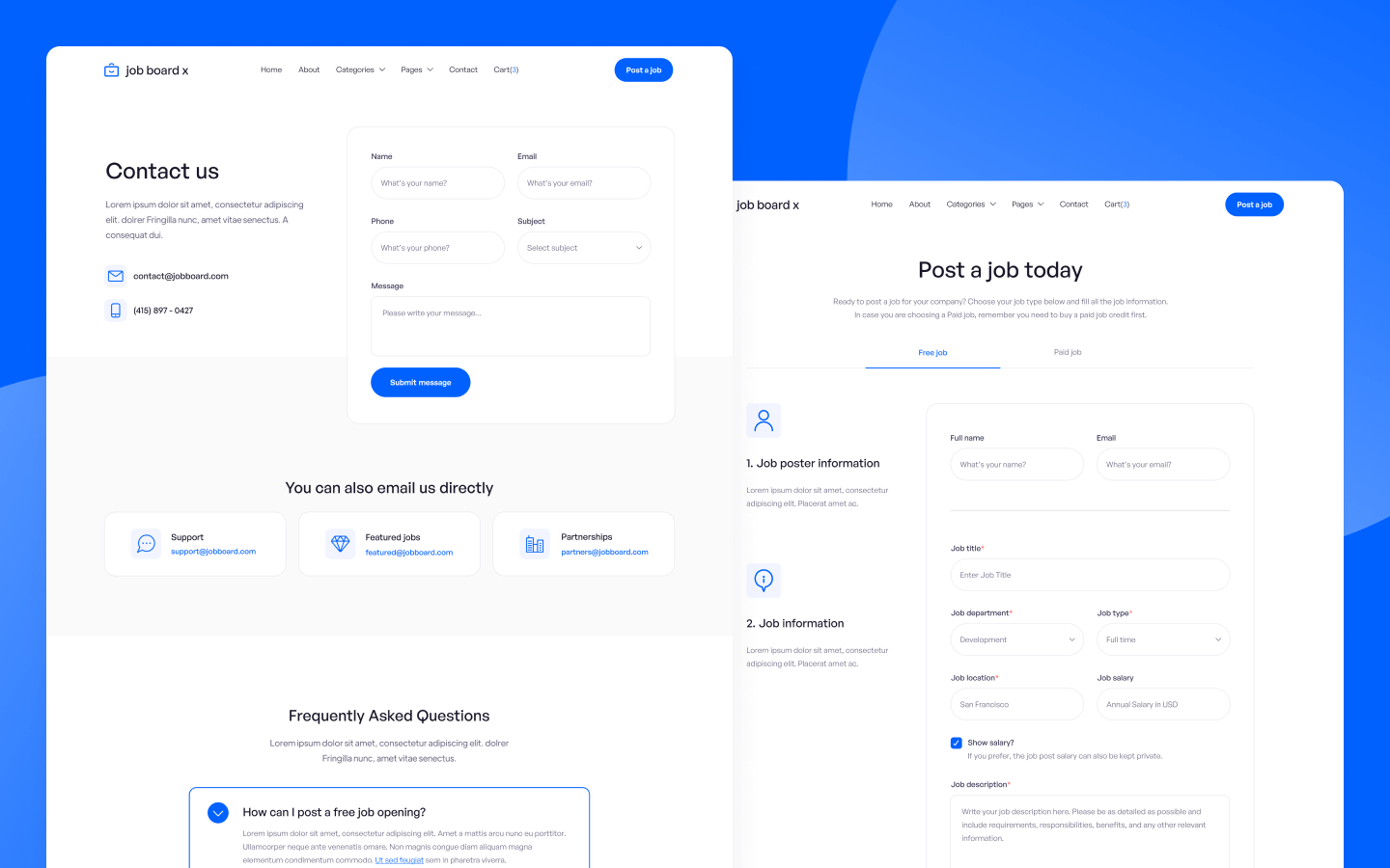 Job Board X - Job Portal HTML5 Responsive Website Template