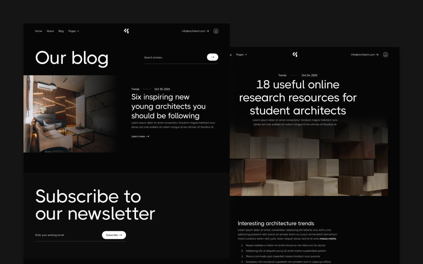 Architectr X - Architecture HTML5 Responsive Website Template