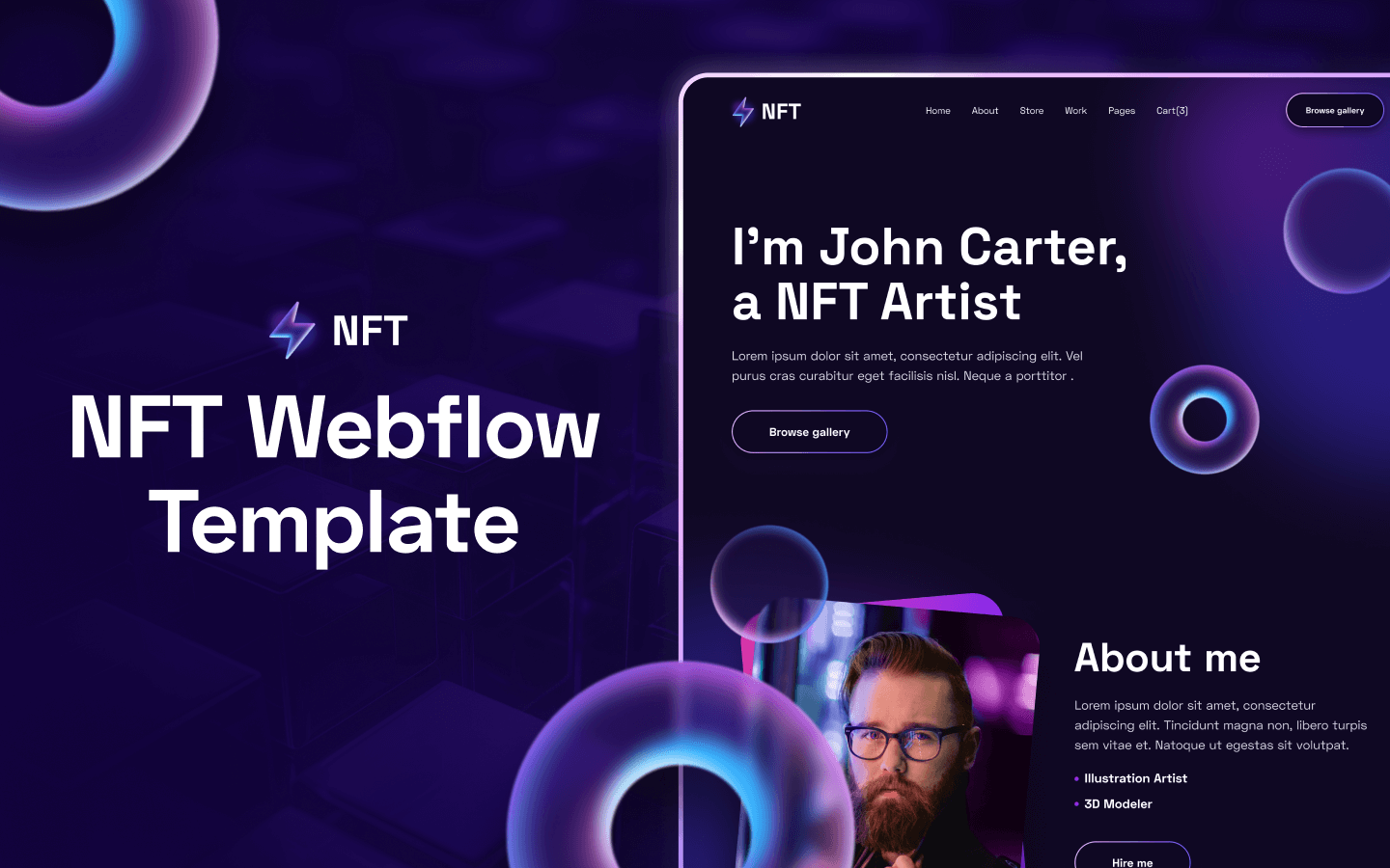 NFT - Portfolio HTML5 Responsive Website Template