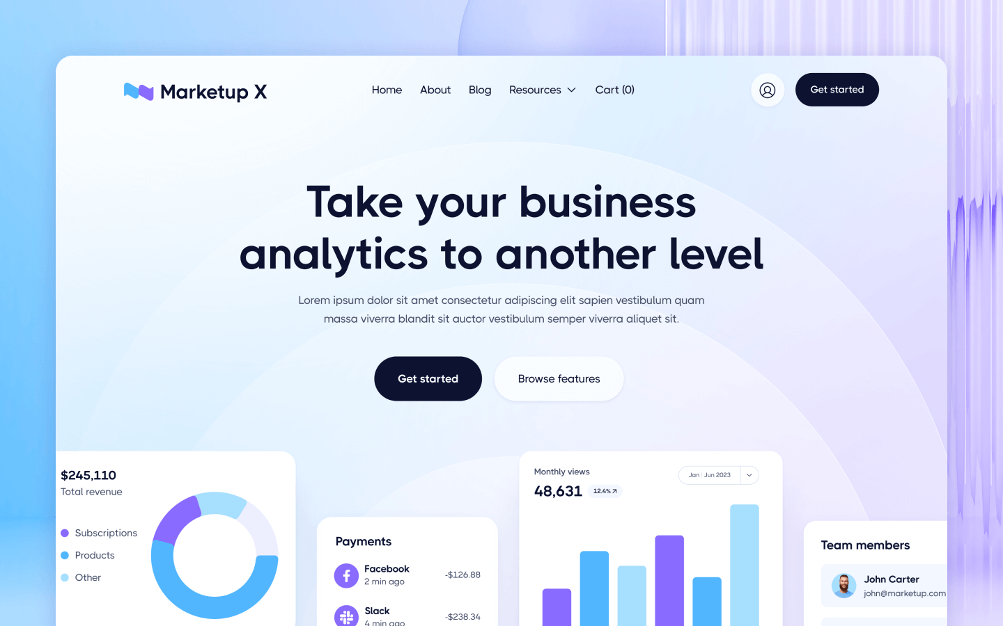 Marketup X - Software HTML5 Responsive Website Template